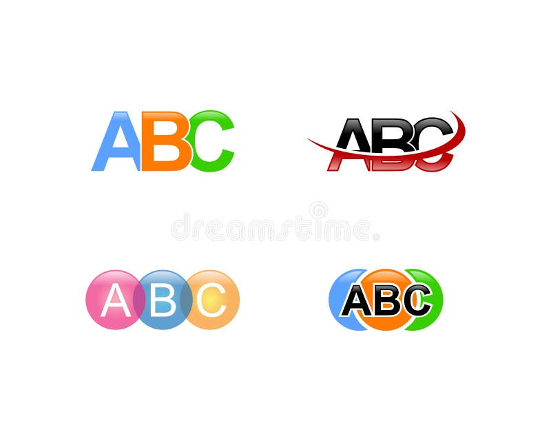 Set of Letter ABC Logo Design Template Elements Stock Vector ...