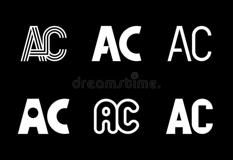 Set of letter AC logos stock vector. Illustration of element - 293923059