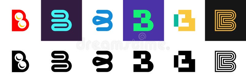 Set of Letter B. Icon Design Stock Vector - Illustration of template ...