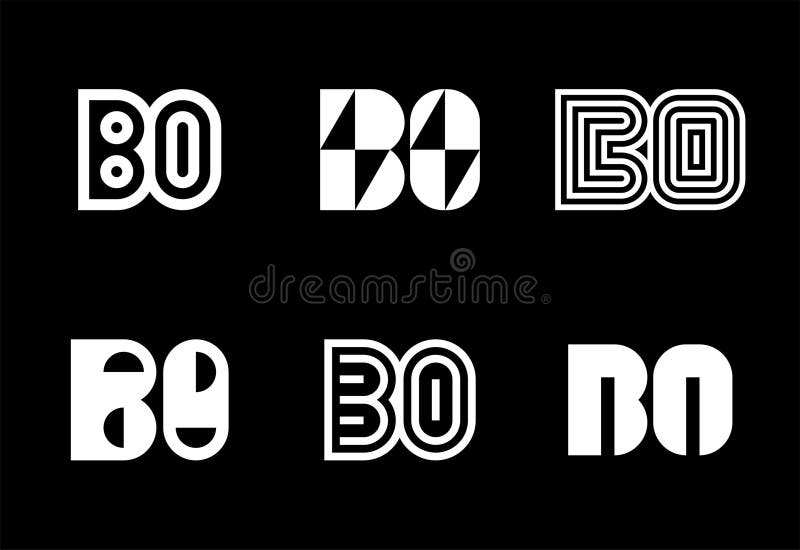 Set of letter BO logos stock vector. Illustration of idea - 293927756
