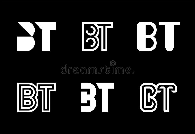 Set of letter BT logos stock vector. Illustration of abstract - 293927743