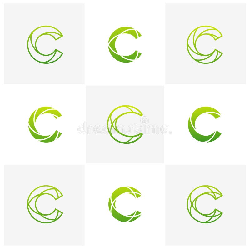 Set of Letter C Logo Icon Design Template Elements, Initial C Logo ...
