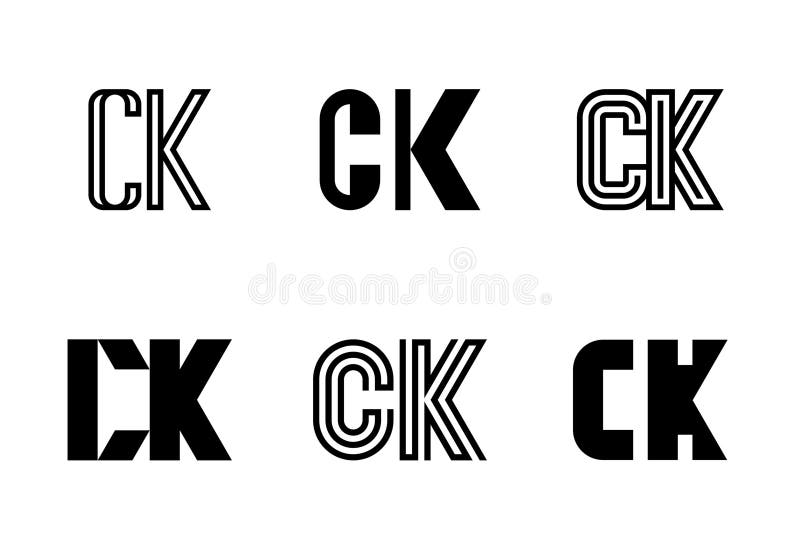 Set of letter CK logos stock vector. Illustration of corporate - 288392601