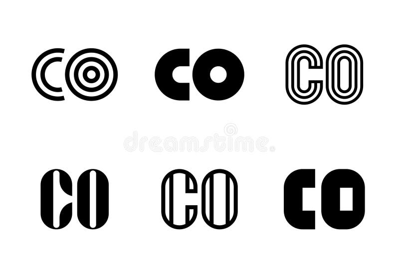 Set of letter CO logos stock vector. Illustration of idea - 288392593