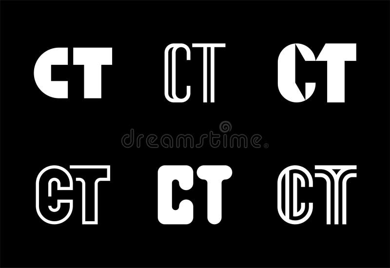 Set of letter CT logos stock vector. Illustration of design - 293931397