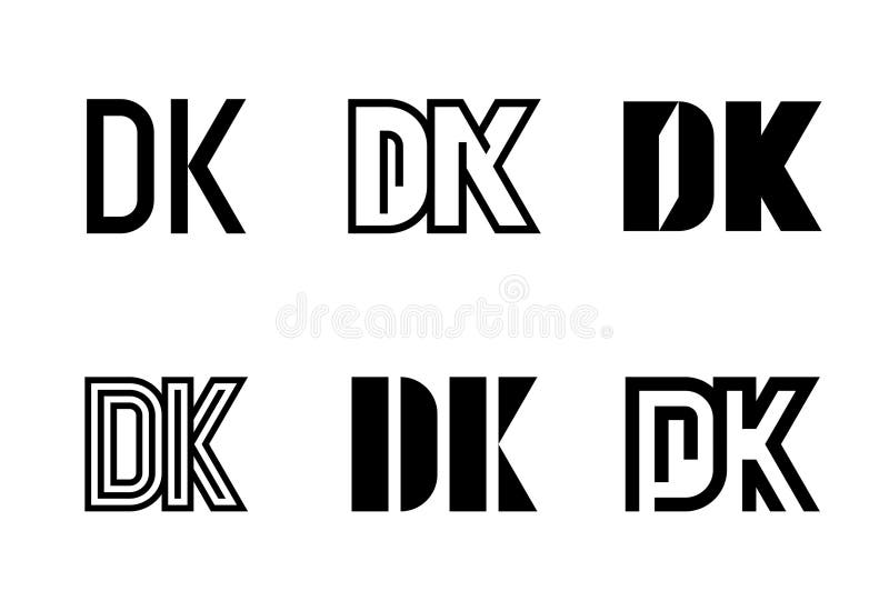 Set of letter DK logos stock vector. Illustration of concept - 288394977