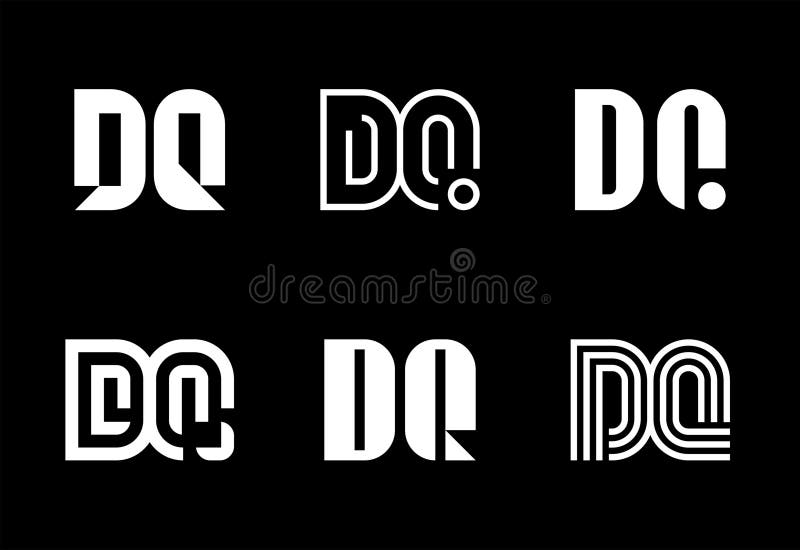 Set of letter DQ logos stock vector. Illustration of flowing - 293935375