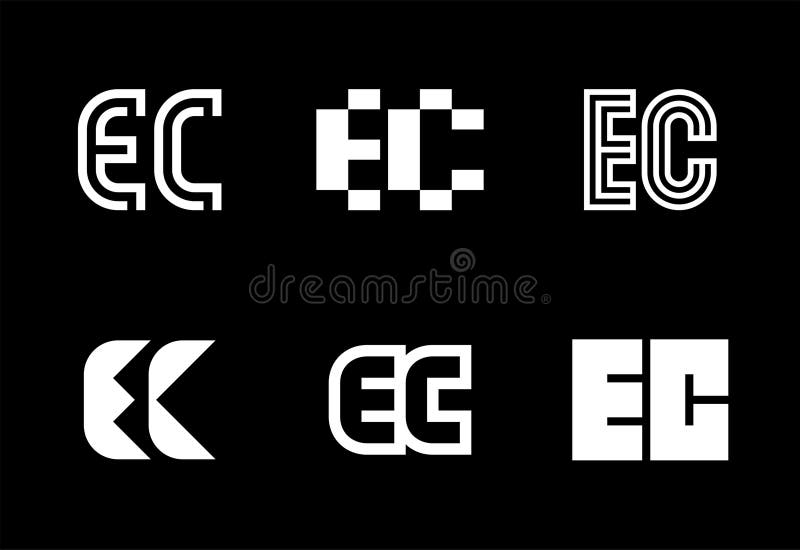 Set of letter EC logos stock vector. Illustration of branding - 293938889