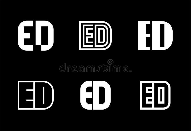 Set of letter ED logos stock vector. Illustration of mega - 293938888