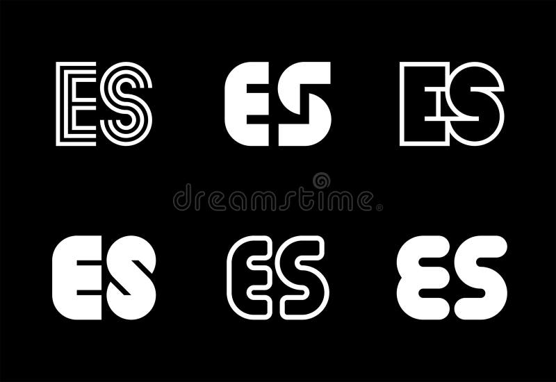 Set of letter ES logos stock vector. Illustration of design - 293938867