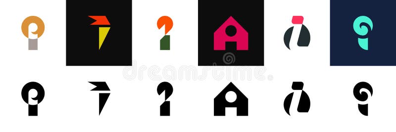 Set of Letter I. Icon Design Stock Vector - Illustration of vector ...
