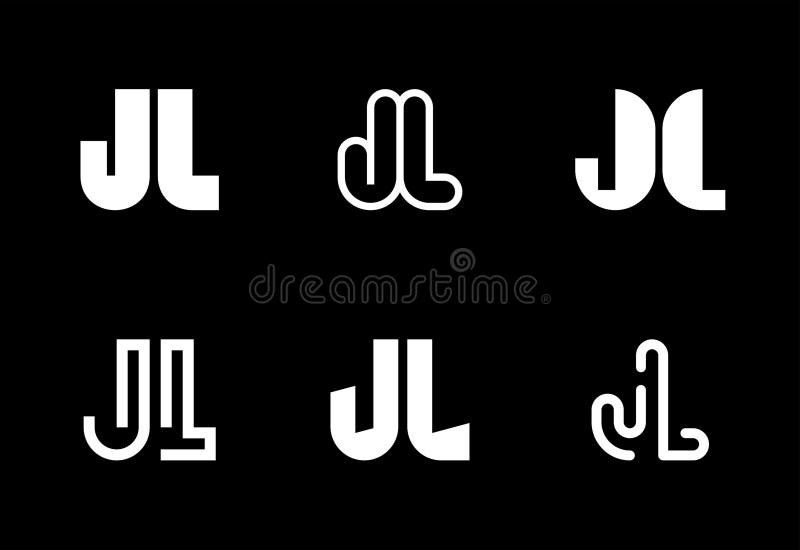 Set of letter JL logos stock vector. Illustration of flowing - 294031144