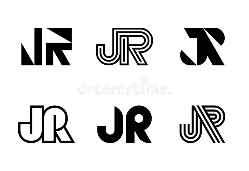 Set of letter JR logos stock vector. Illustration of concept - 288487478