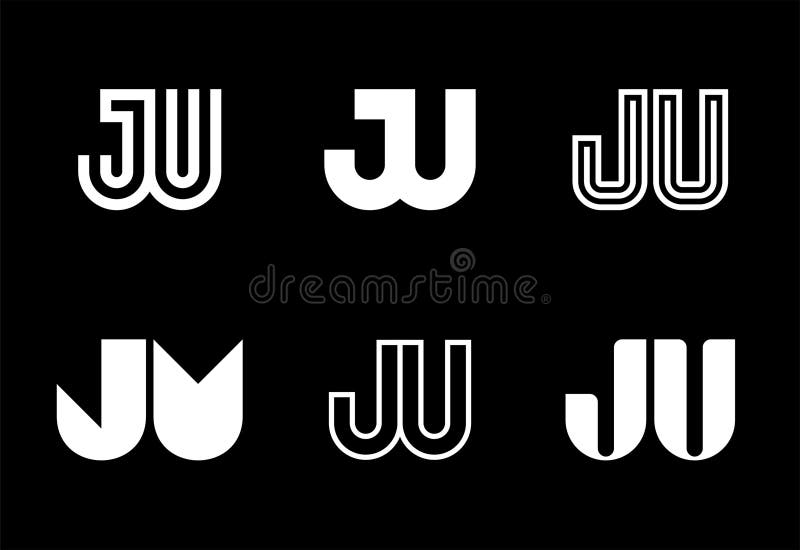 Set of letter JU logos stock vector. Illustration of button - 294031113