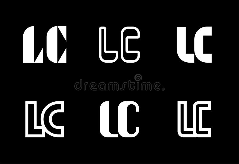 Set of letter LC logos stock vector. Illustration of flow - 294053422