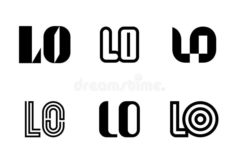 Set of letter LO logos stock vector. Illustration of corporate - 288499431