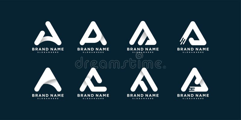 Set of Letter Logo Collection with Initial a, Modern, Smooth, Company ...