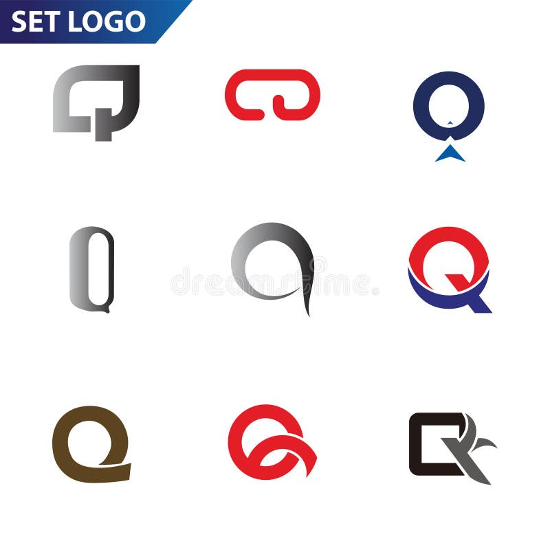 Letter Logo Design Template Elements Collection of Vector Letter Q Logo ...