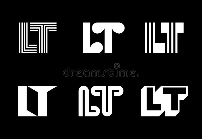 Set of letter LT logos stock vector. Illustration of huge - 294053375