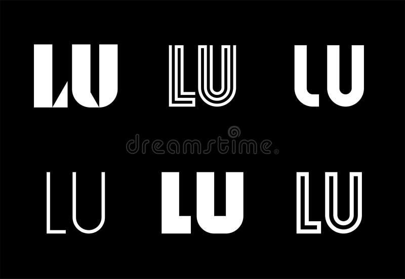 Set of letter LU logos stock vector. Illustration of geometric - 294053371