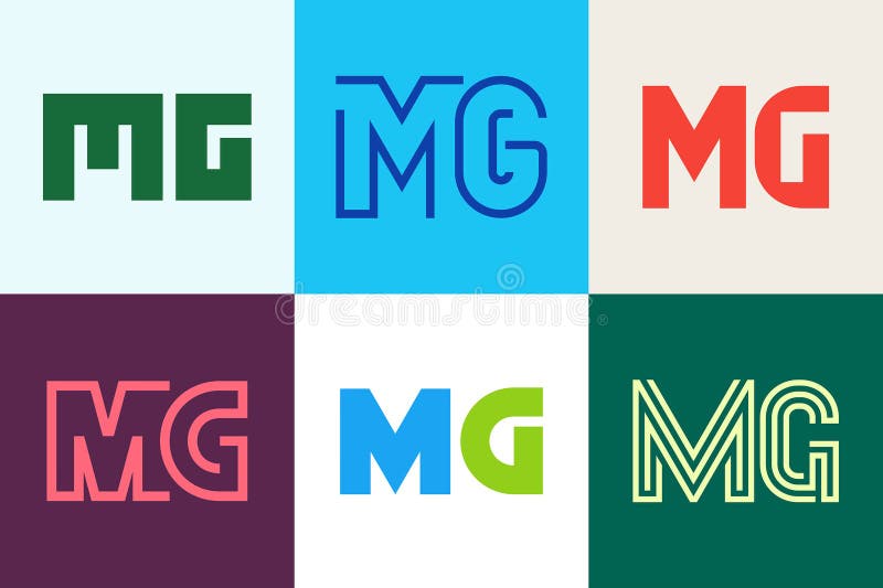 Set of letter MG logos stock vector. Illustration of identity - 292254684