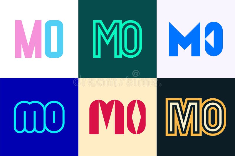 Set of letter MO logos stock vector. Illustration of corporate - 292254711