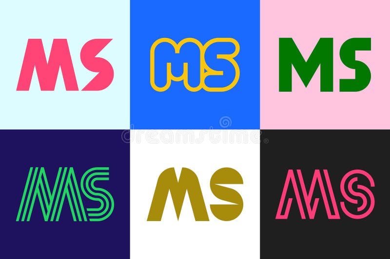 Set of letter MS logos stock vector. Illustration of logos - 292254720