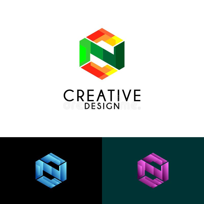 Set of Letter N Simple Logo Icon Design Vector. Stock Vector ...