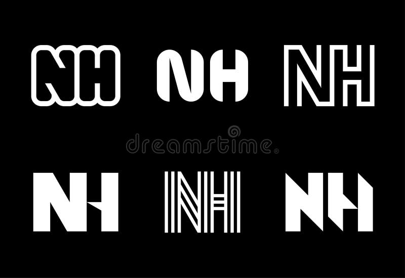 Set of letter NH logos stock vector. Illustration of identity - 294063920