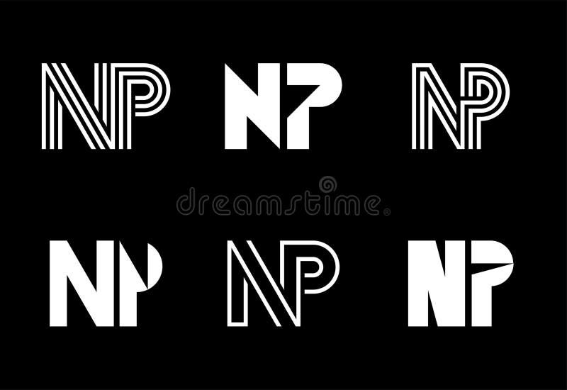 Set of letter NP logos stock vector. Illustration of badge - 294063905