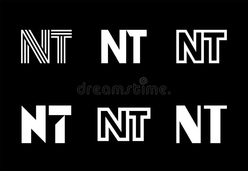 Set of letter NT logos stock vector. Illustration of company - 294063896
