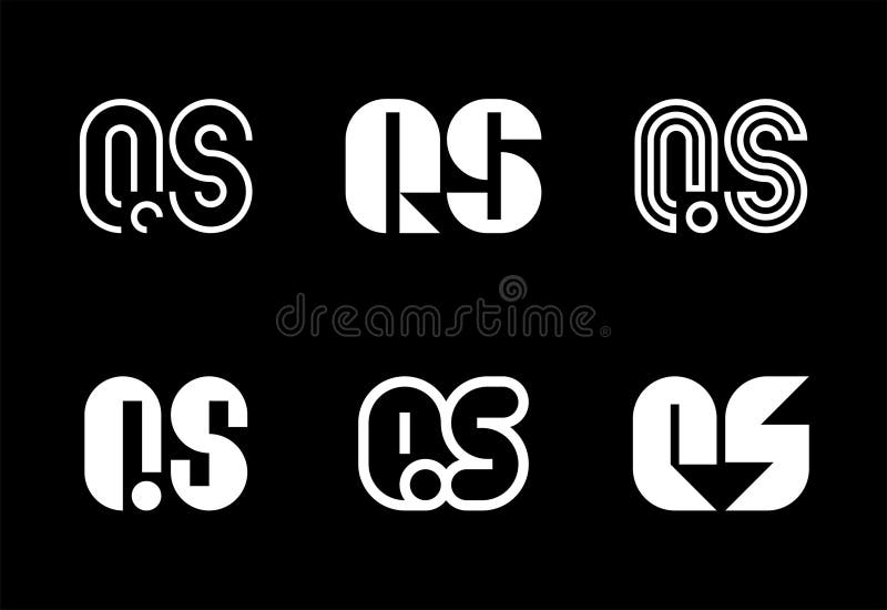 Set of letter QS logos stock vector. Illustration of element - 294150929
