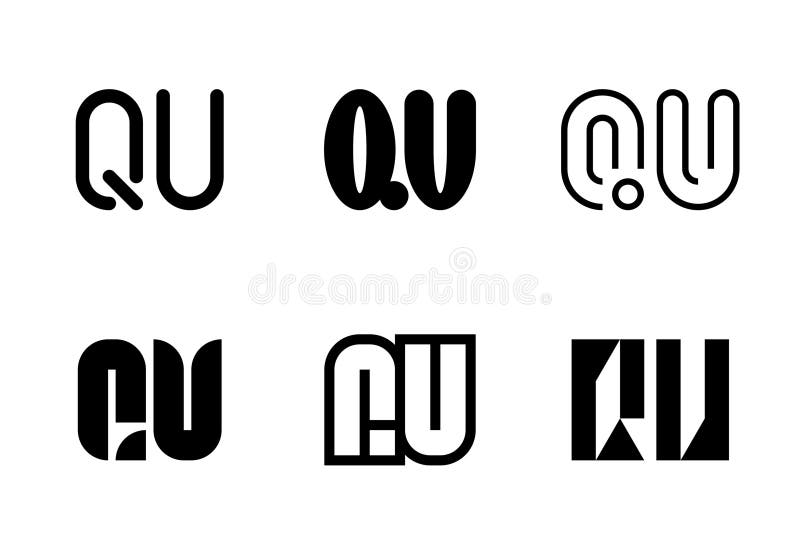 Set of letter QU logos stock vector. Illustration of identity - 288591026