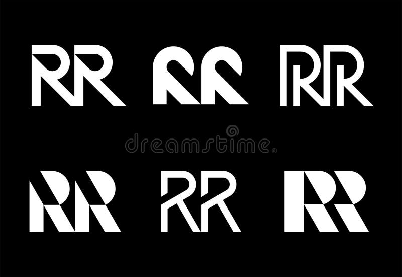 Set of letter RR logos stock vector. Illustration of collection - 294154882