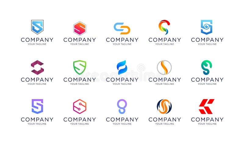 Set of Letter S Logo Collection Template Stock Vector - Illustration of ...