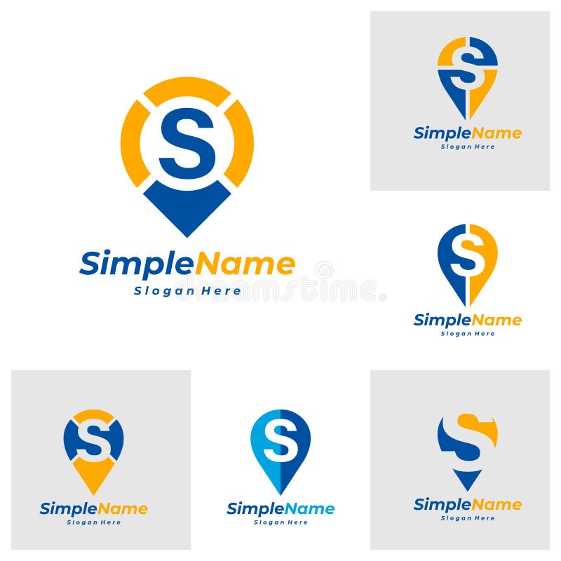 Set of Letter S Point Logo Design Template. Point Logo Concept Vector ...