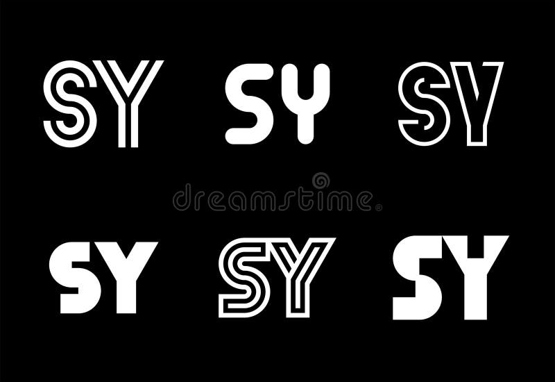 Set of letter SY logos stock vector. Illustration of identity - 294169107