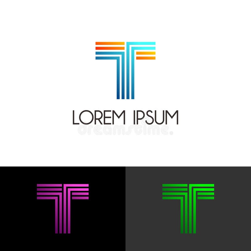 Set of Letter T Simple Logo Icon Design Vector. Stock Vector ...