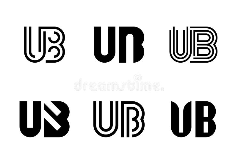Set of letter UB logos stock vector. Illustration of huge - 288616108