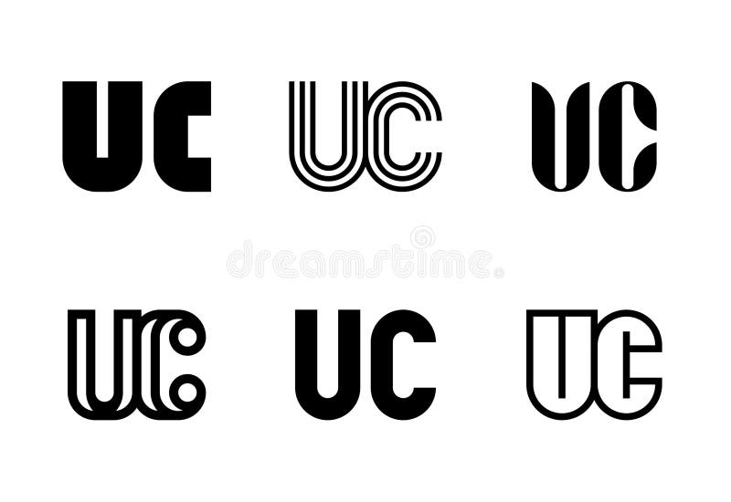 Set of letter UC logos stock vector. Illustration of geometric - 288616107