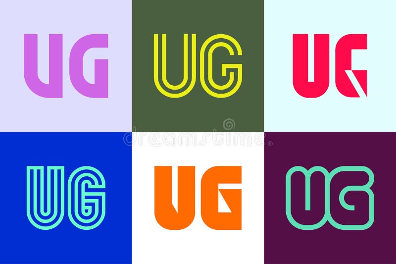Set of letter UG logos stock vector. Illustration of concept - 292354463