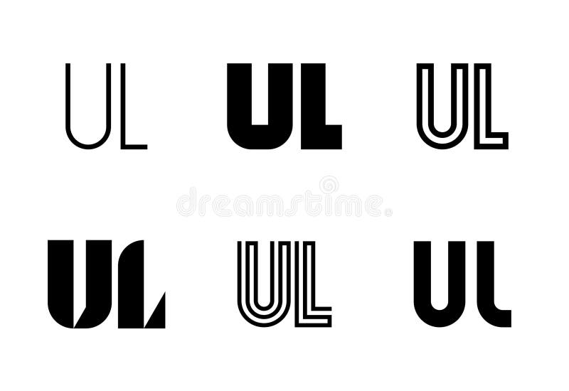 Set of letter UL logos stock vector. Illustration of idea - 288616094