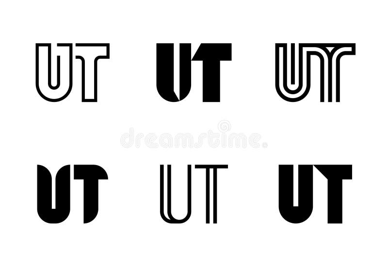 Set of letter UT logos stock vector. Illustration of arrow - 288616080