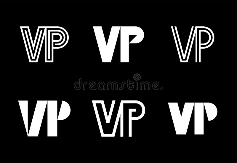 Set of letter VP logos stock vector. Illustration of circle - 294183411