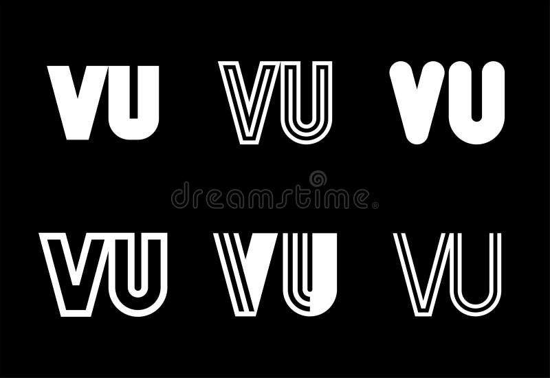 Set of letter VU logos stock vector. Illustration of logos - 294183400