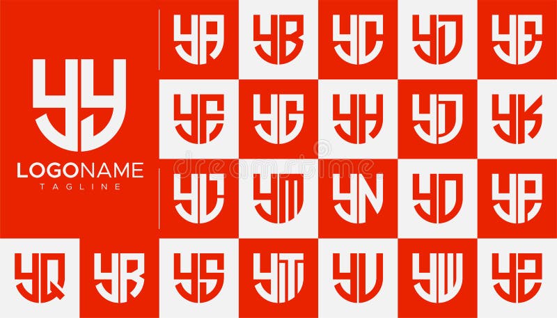 Set of Letter Y Logo Design Branding. Modern Y Letter Logo Template ...