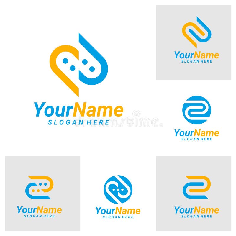 Set of Letter Z Logo Design Template. Initial Z Logo Concept Vector ...
