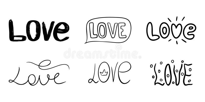Bold Cursive Love Font Stock Illustrations – 216 Bold Cursive Love Font ...