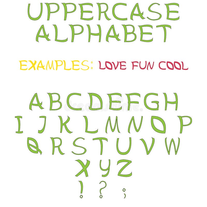 Set of Letters As Uppercase Alphabet Stock Vector - Illustration of ...