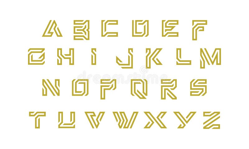 Set of Letters with the Concept of Technology Logo Vector Stock ...